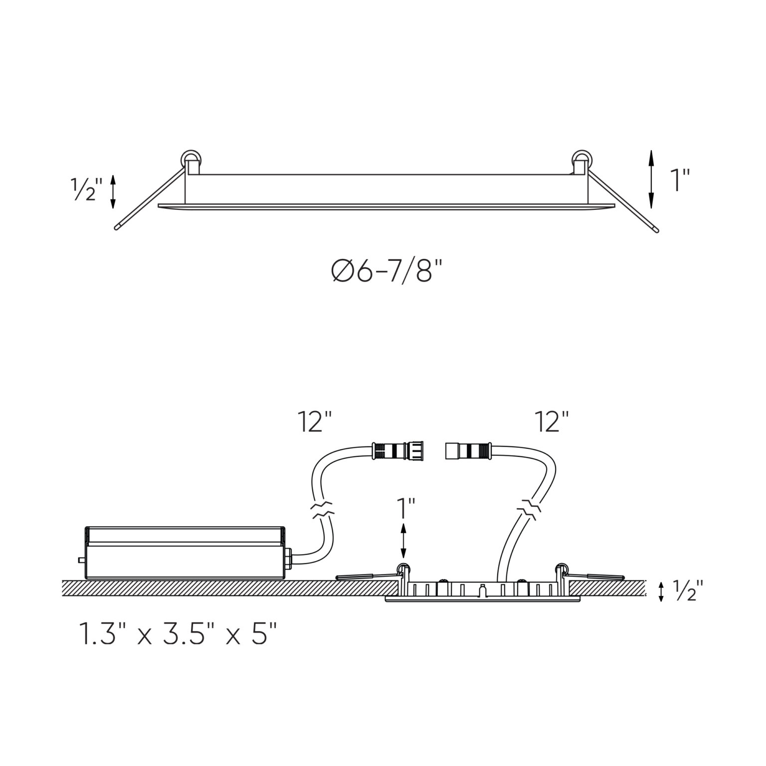 SPN6-CC-3T - 6" Round panel light with interchangeable trims - Dals Lighting
