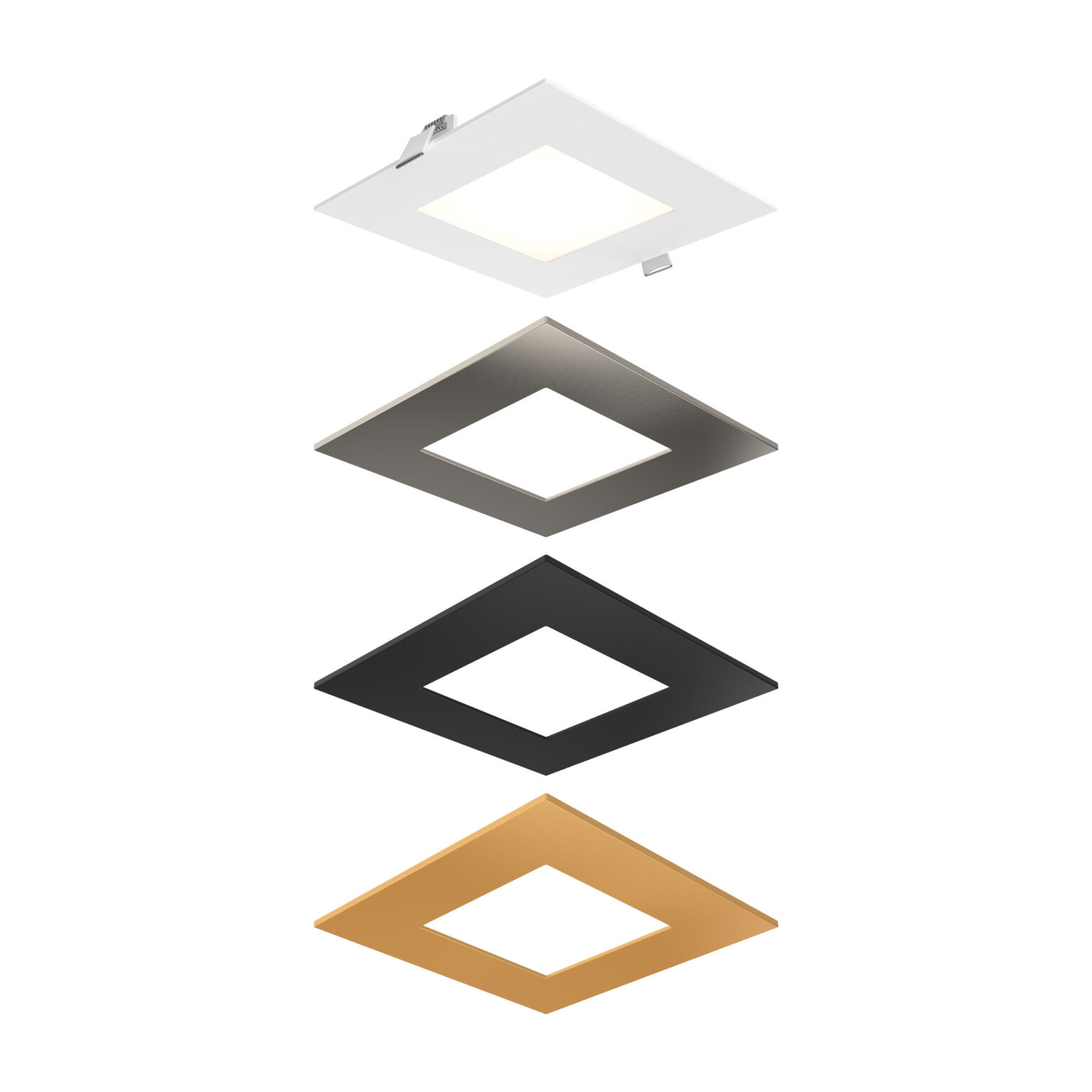 6" square panel light with interchangeable trims - Dals Lighting