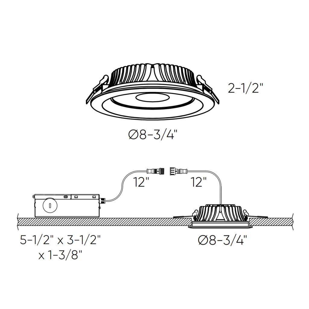 8" high-powered downlight - Dals Lighting