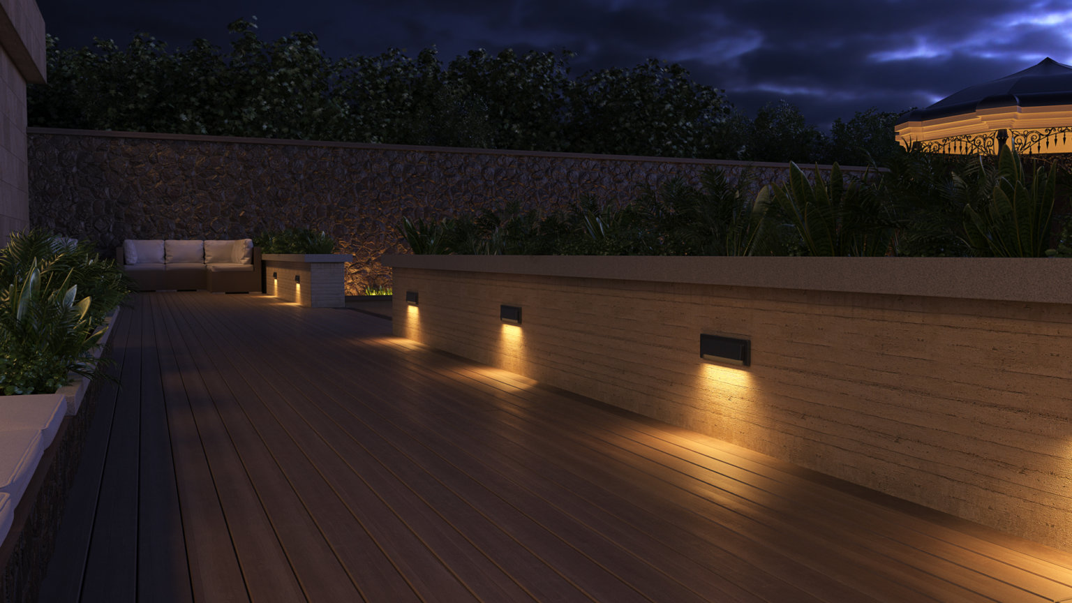 12" smart brick wall light - Dals Lighting