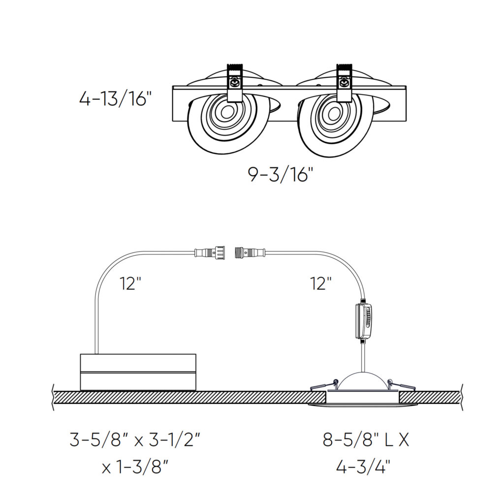 FGM4-CC-DUO - Double 4" flat gimbal recessed - Dals Lighting