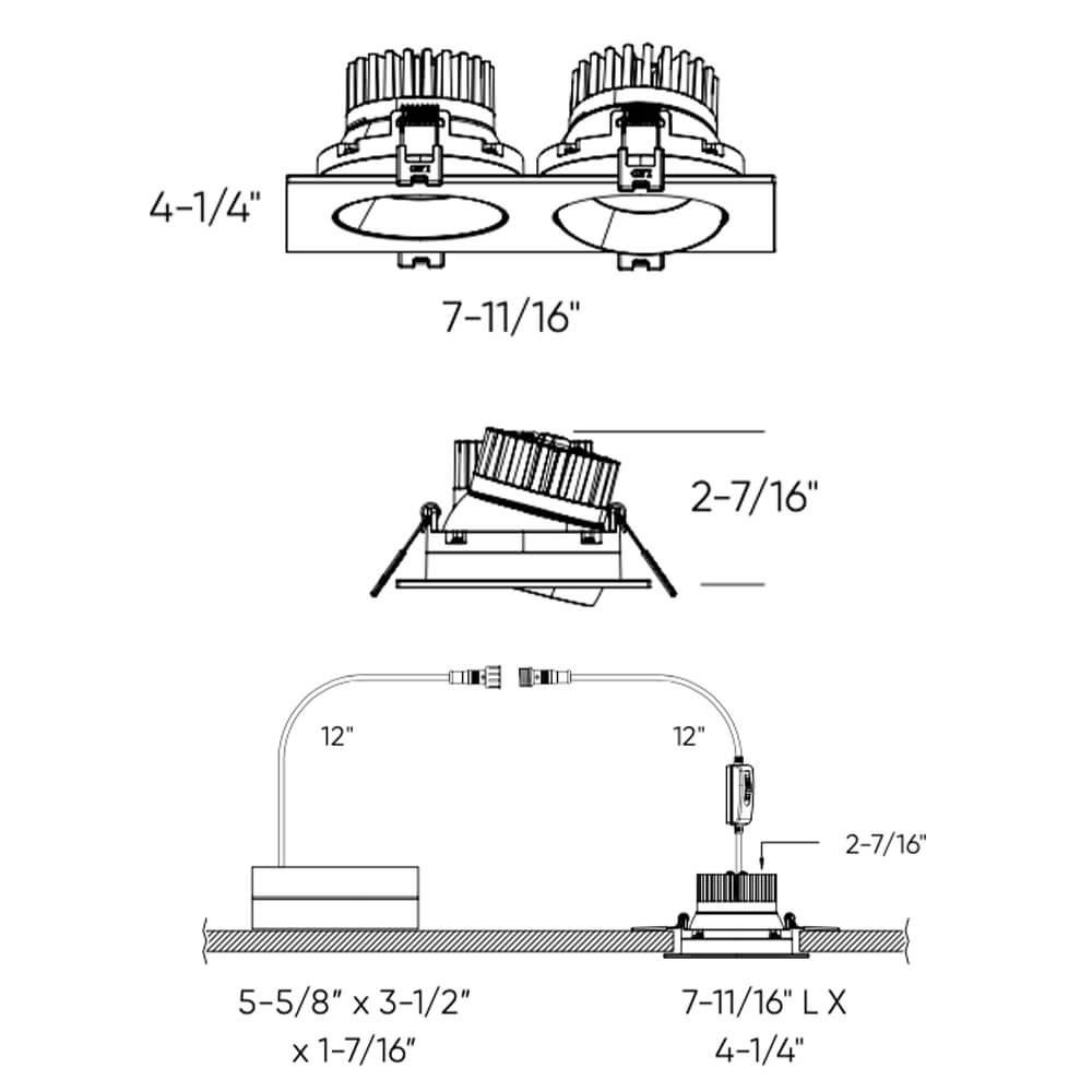 GBR35 CC DUO Double 3 5 Regressed Gimbal Downlight Dals Lighting GBR35 CC DUO Double 3 5 Regressed Gimbal Downlight Dals Lighting