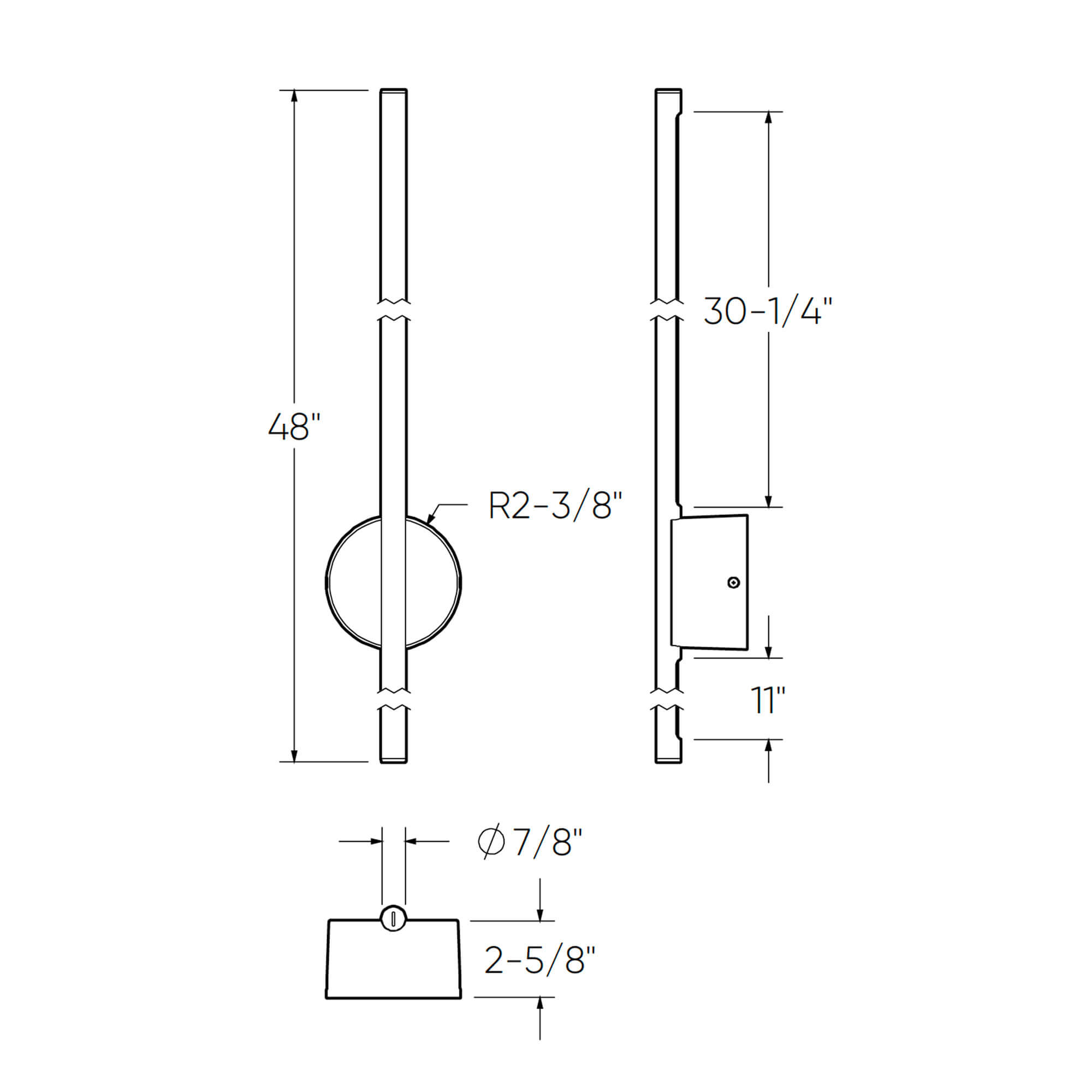 RWS48-CC - 48" Linear Wall Sconce - Dals Lighting