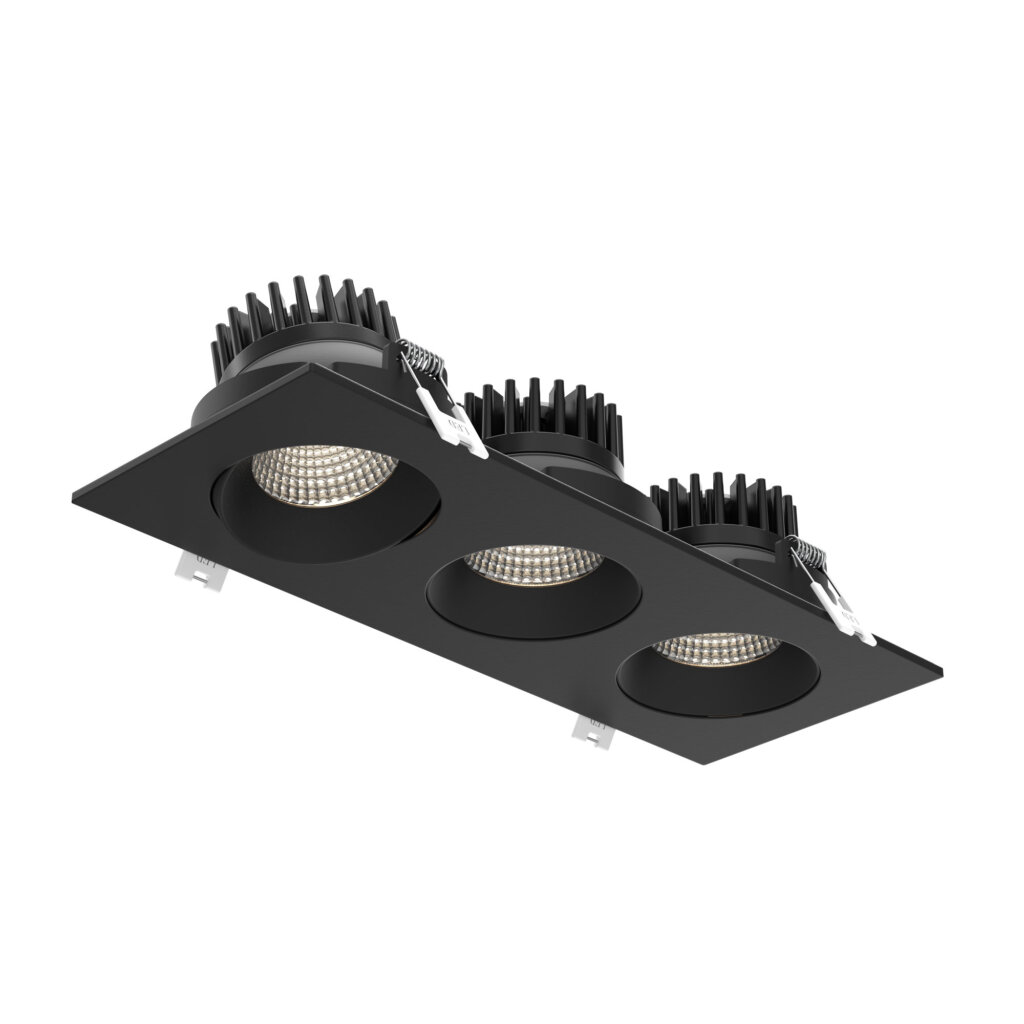 GBR35-CC-TRIO - Triple 3.5" Square Regressed Gimbal Downlight - Dals ...